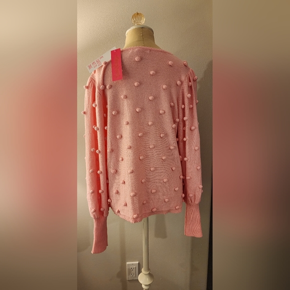Lilly Pulitzer | Sweaters | Nwt Lilly Pulitzer Kippa Sweater Pom Pom Embellished Puff Sleeve In ...